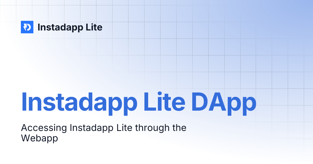 Instadapp Lite DApp | Instadapp Lite